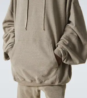 Rick Owens Hun Cotton-blend Jersey Hoodie - Grey