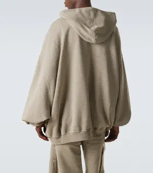 Rick Owens Hun Cotton-blend Jersey Hoodie - Grey