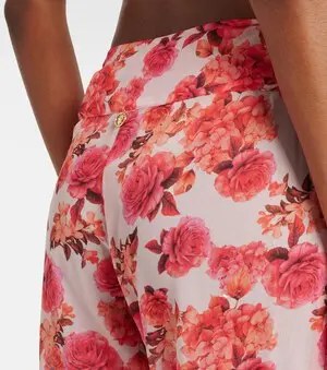 BANANHOT Bowie Floral Fla Pants - Red