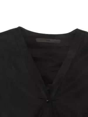 JNBY V-neck Blouse With Button Cuffs And Elasticated Hem - Black