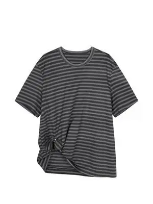 JNBY Striped T-shirt With Draped Asymmetric Hem