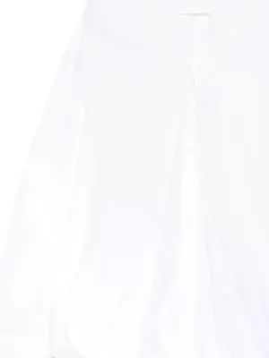 JNBY V-neck Blouse With Button Fastening And Puffball Hem - White