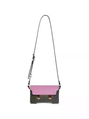 Marni Colourblock Turn-lock Crossbody Bag - Green