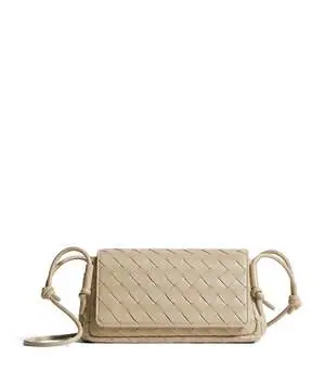 Bottega Veneta Notturno" Woven Leather Pouch - Neutral