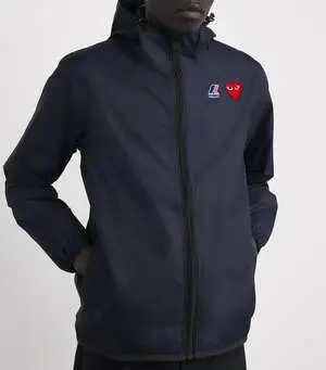 Play Comme Des Garcon X K-way Water-resistant Zip-up Jacket