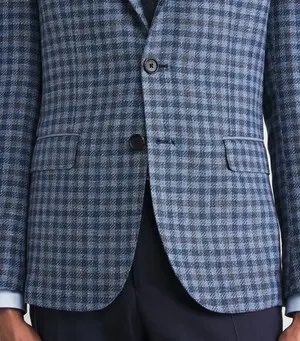 Pal Zileri Wool-linen Check Brera Blazer