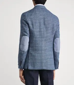 Pal Zileri Wool-linen Check Brera Blazer