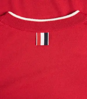 Thom Browne Short-sleeve Wool-blend 4-bar Sweater