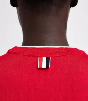 Thom Browne Short-sleeve Wool-blend 4-bar Sweater