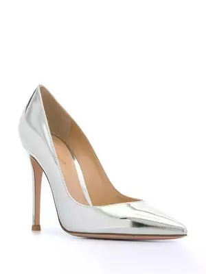 GIANVITO ROSSI Metallic-effect Pumps - Silver