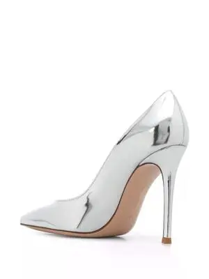 GIANVITO ROSSI Metallic-effect Pumps - Silver