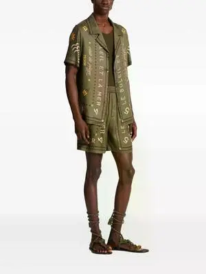 Balmain Short-sleeve Patterned Shirt
