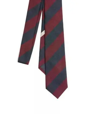 Valentino Garavani Jacquard Silk Regimental Tie - Blue