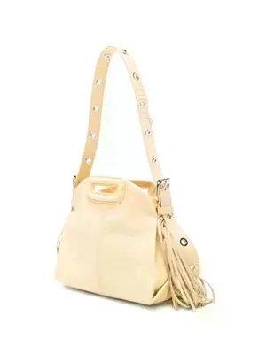 Maje Miss M Fringed Leather Tote Bag - Yellow