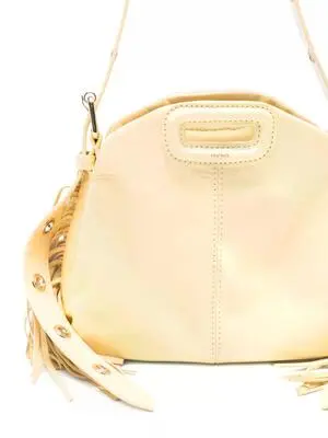 Maje Miss M Fringed Leather Tote Bag - Yellow