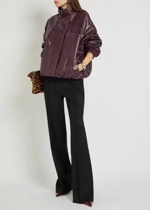 Christopher Esber Devon Leather Bomber Jacket - Maroon