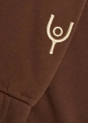 NOW YOU LIVE Magna Logo-embroidered Cotton-blend Sweatpants