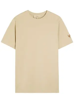 NOW YOU LIVE Arensby Logo-embroidered Cotton T-shirt - Beige