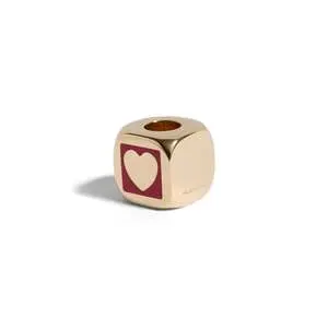 Miu Miu Enameled Metal Dice Charm - Red
