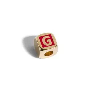 Miu Miu Enameled Metal Dice Charm Red
