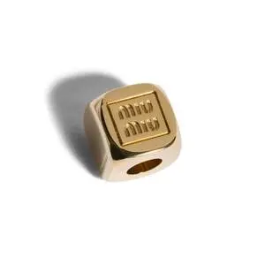 Miu Miu Enameled Metal Dice Charm - Red