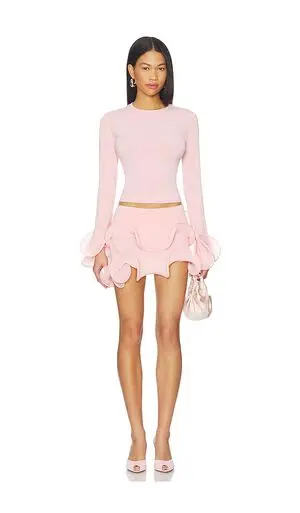 SID NEIGUM Wave Sleeve Bamboo Top - Pink