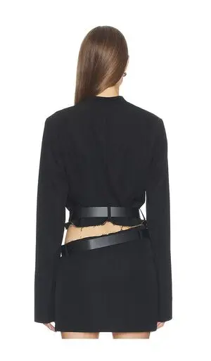 JADE CROPPER Cropped Blazer With Detachable Belt
