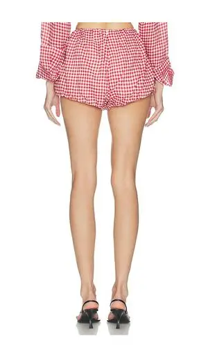 AEXAE Linen Balloon Shorts - Red