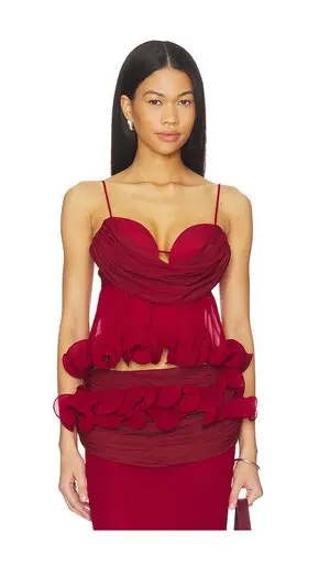 ANIYE RECORDS Tecla Wrap Top - Red