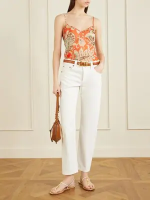 Etro Printed Silk Chiffon Camisole