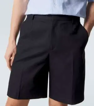 Zegna Cotton And Linen Bermuda Shorts