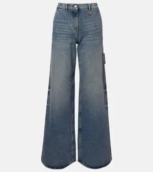 COURREGES Courrèges Logo Wide-leg Jeans