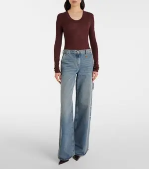 COURREGES Courrèges Logo Wide-leg Jeans