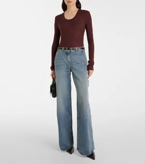 COURREGES Courrèges Logo Wide-leg Jeans