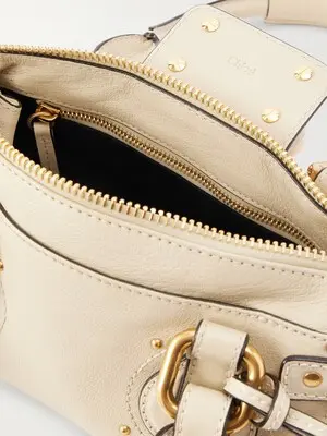 Chloé Paddington Embellished Textured-leather Tote - Neutrals
