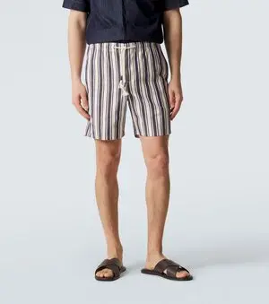 Orlebar Brown Alex Striped Cotton Shorts