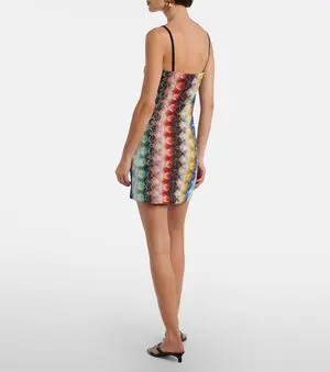 Missoni Metallic Zigzag Knit Mini Dress