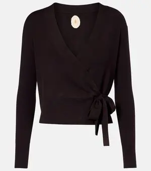 Jardin Des Orangers Virgin Wool Wrap Cardigan