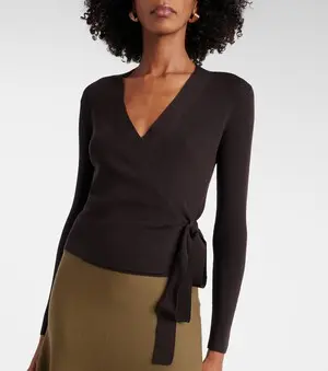 Jardin Des Orangers Virgin Wool Wrap Cardigan