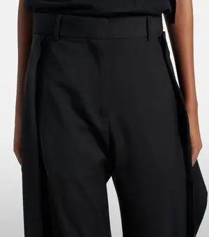 Loewe Draped Wool Wide-leg Pants