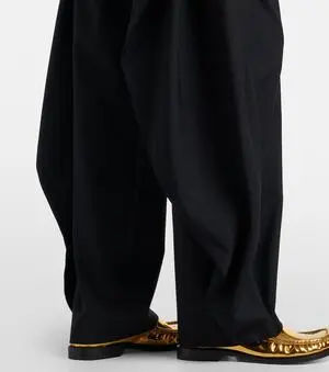 Loewe Draped Wool Wide-leg Pants