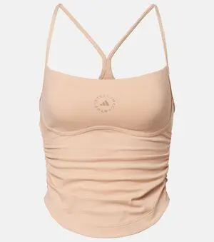 Adidas By Stella McCartney Logo Ruched Tank Top - Pink