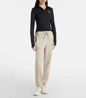 Adidas By Stella McCartney Logo Hooded Zip-up Top - Black