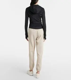 Adidas By Stella McCartney Logo Hooded Zip-up Top - Black