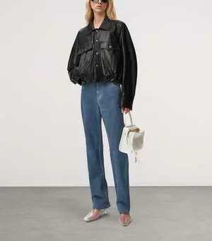 Loewe Suede Straight Leg Jeans