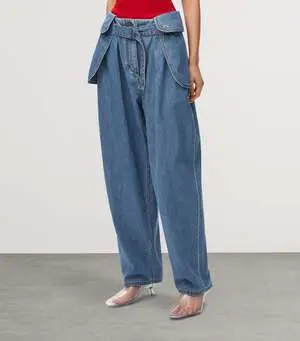 Loewe Fold-over Waistband Cargo Jeans
