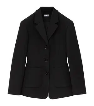 Loewe Wool-blend Blazer - Black