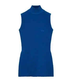Loewe Sleeveless Rollneck Top - Blue