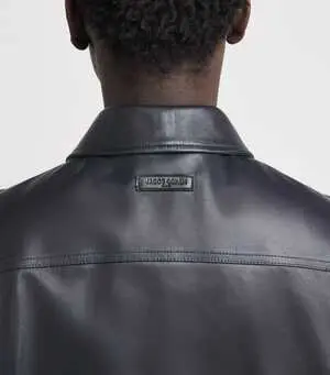 Jacob Cohen Leather Trucker Jacket
