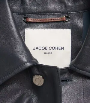 Jacob Cohen Leather Trucker Jacket
